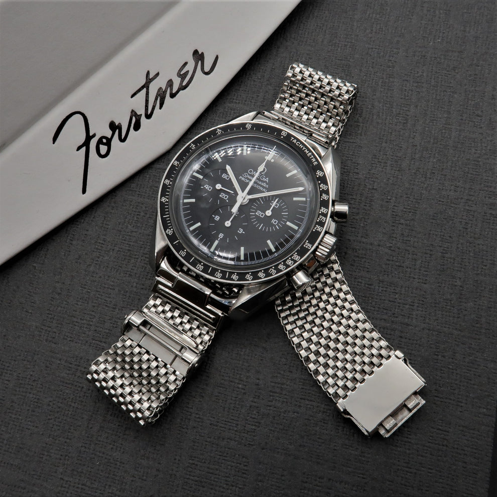 Wide Version Komfit "JB" Mesh Watch Bracelet with Horned Ends – Forstner